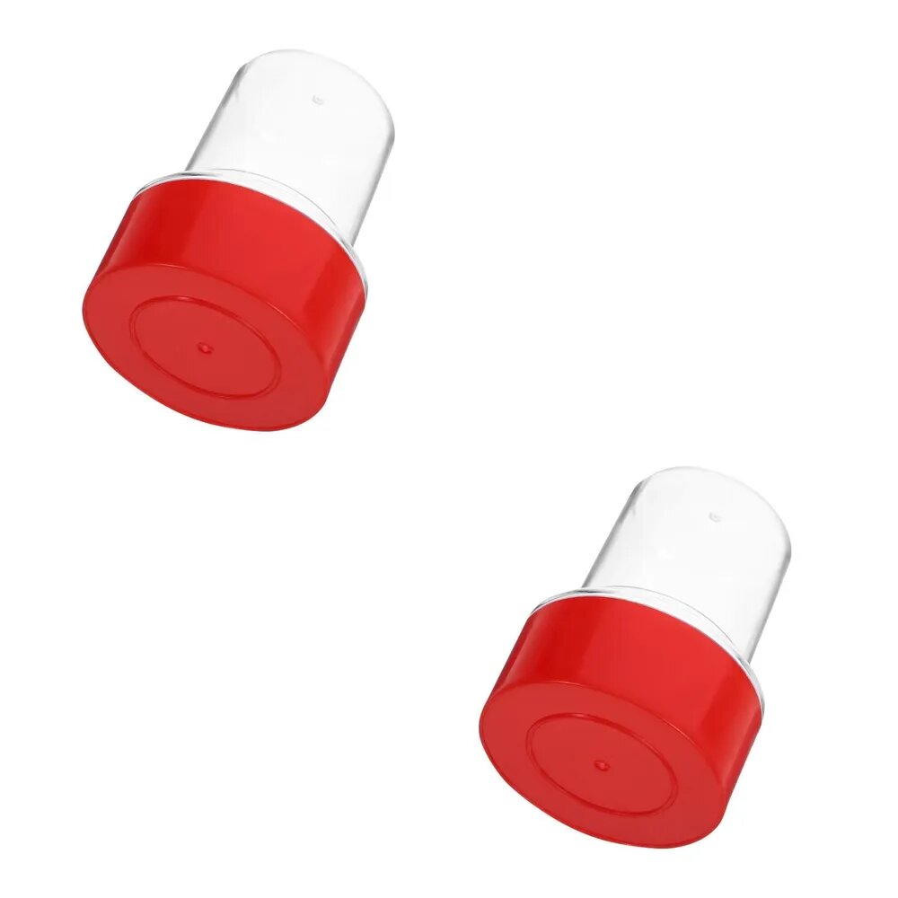 Круглый пластиковый контейнер для печатей красного цвета для хранения и организации