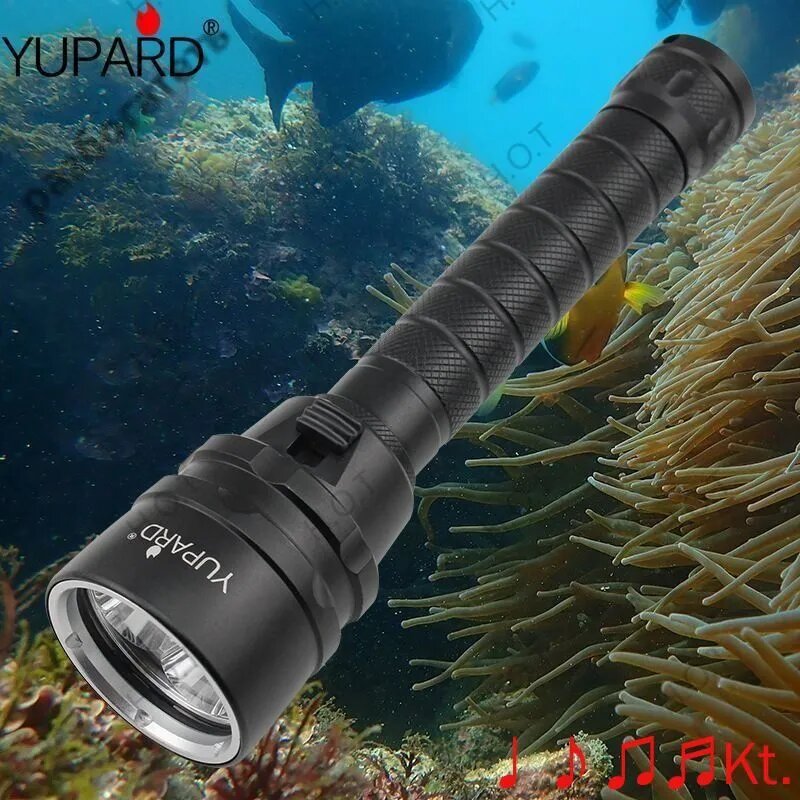 Подводный фонарь Yupard L2X5 для дайвинга и подводной охоты с мощным светодиодом