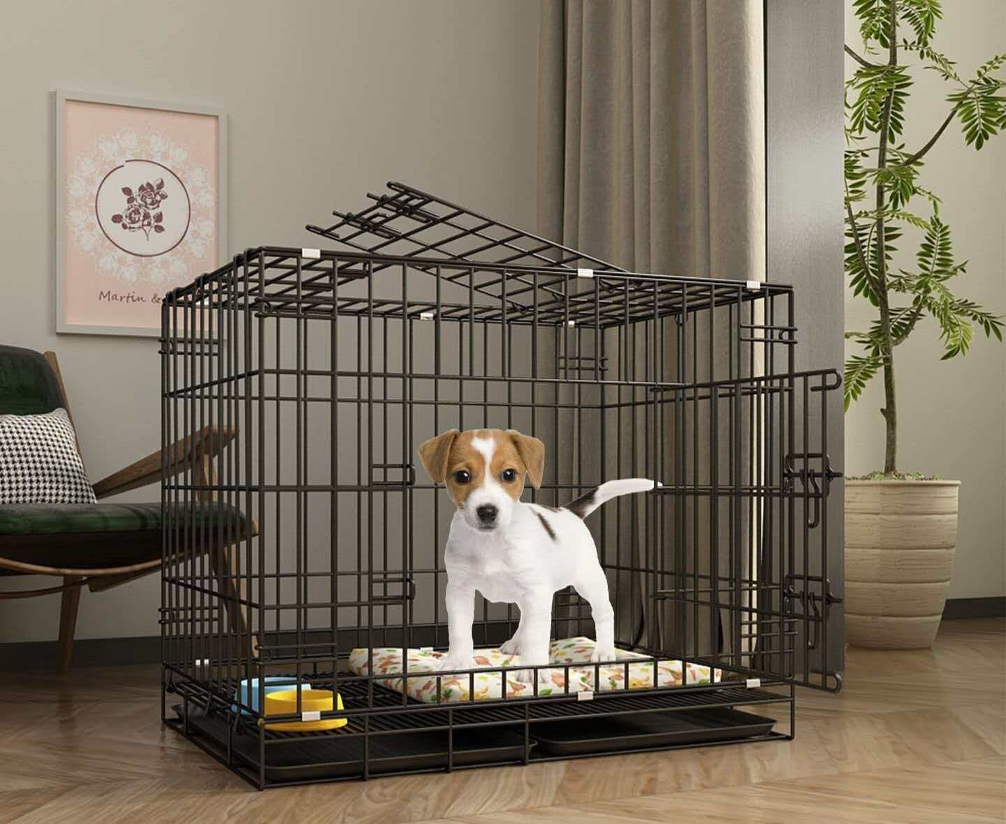 Клетка для собак мелких пород, подходит для домашнего использования, клетка для кошек и собак.