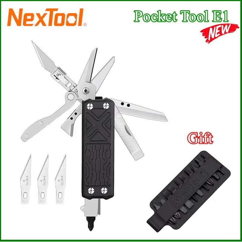 Складной мультитул NexTool E1 10-в-1, Цвет: E1 set 1