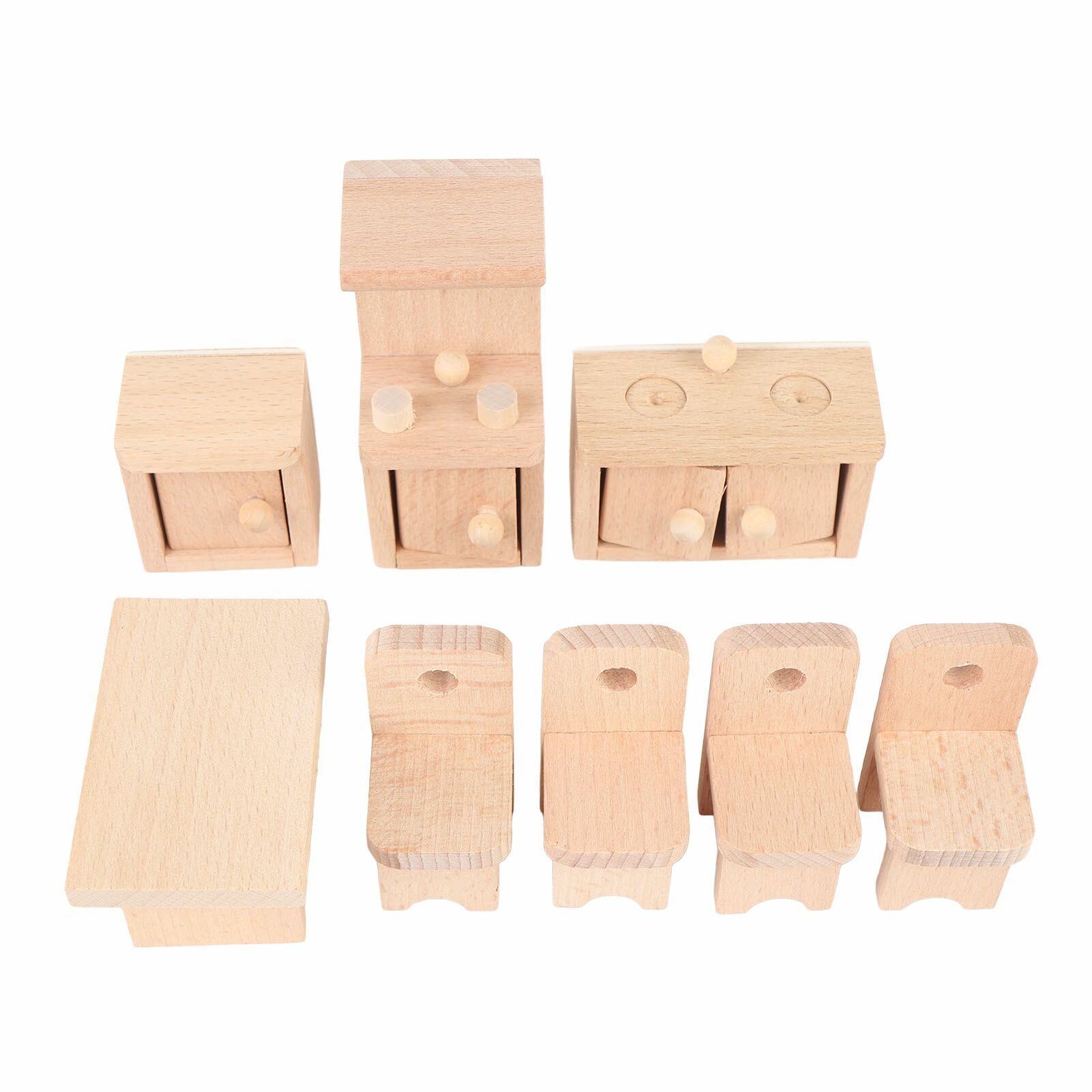 Мини-кухонная мебель из дерева, аксессуары для домика, подарок