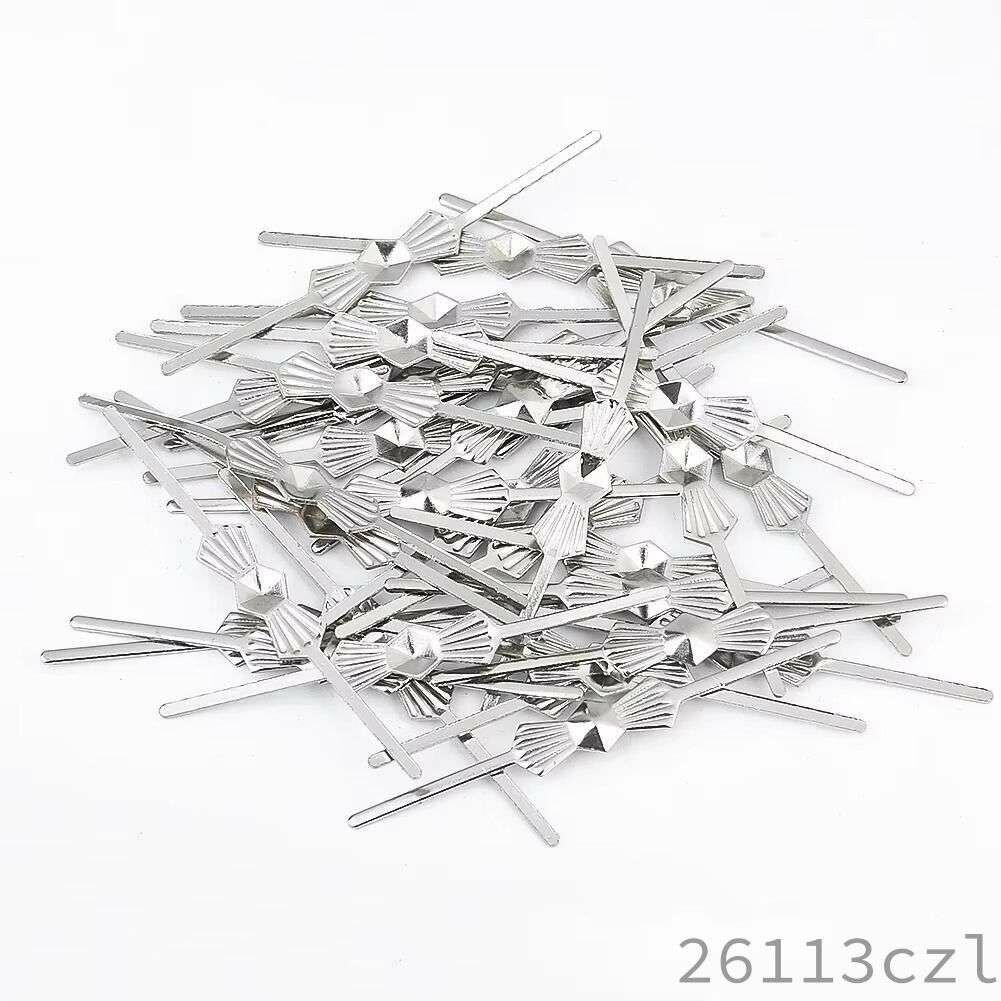 100шт 33мм Крепеж для хрустальных подвесок зажимы-бабочки для крепления подвесок хрустальной люстры, хром