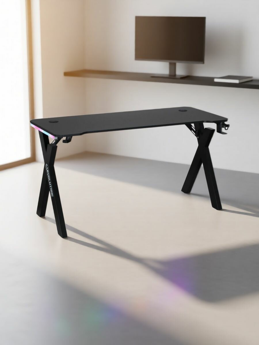 Стол компьютерный EVOLUTION X-Hover RGB черный