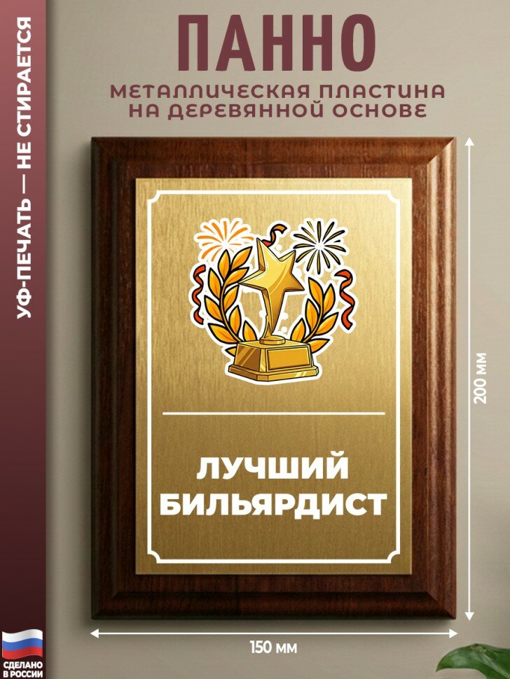 Настенный диплом "Лучший бильярдист"