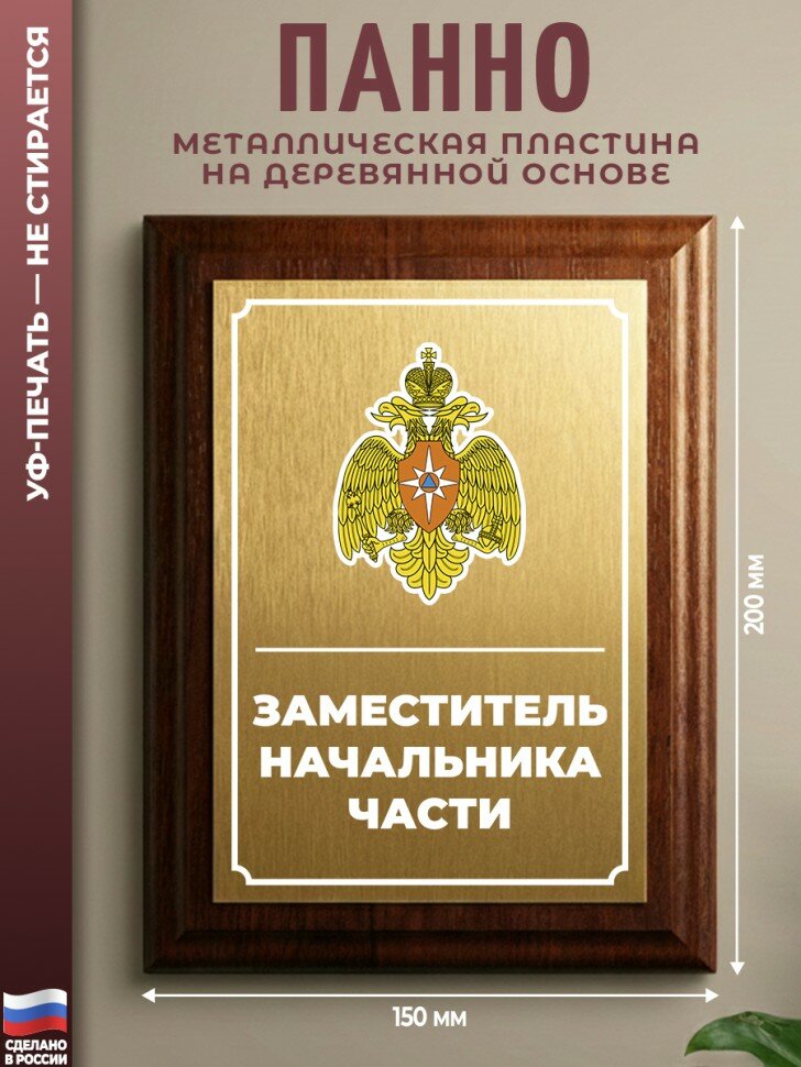 Настенный диплом "Заместитель начальника части"