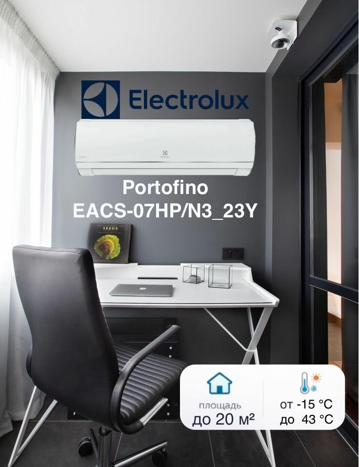 Сплит-система Electrolux Portofino On-Off EACS-07HP/N3_23Y_in до 20 м2