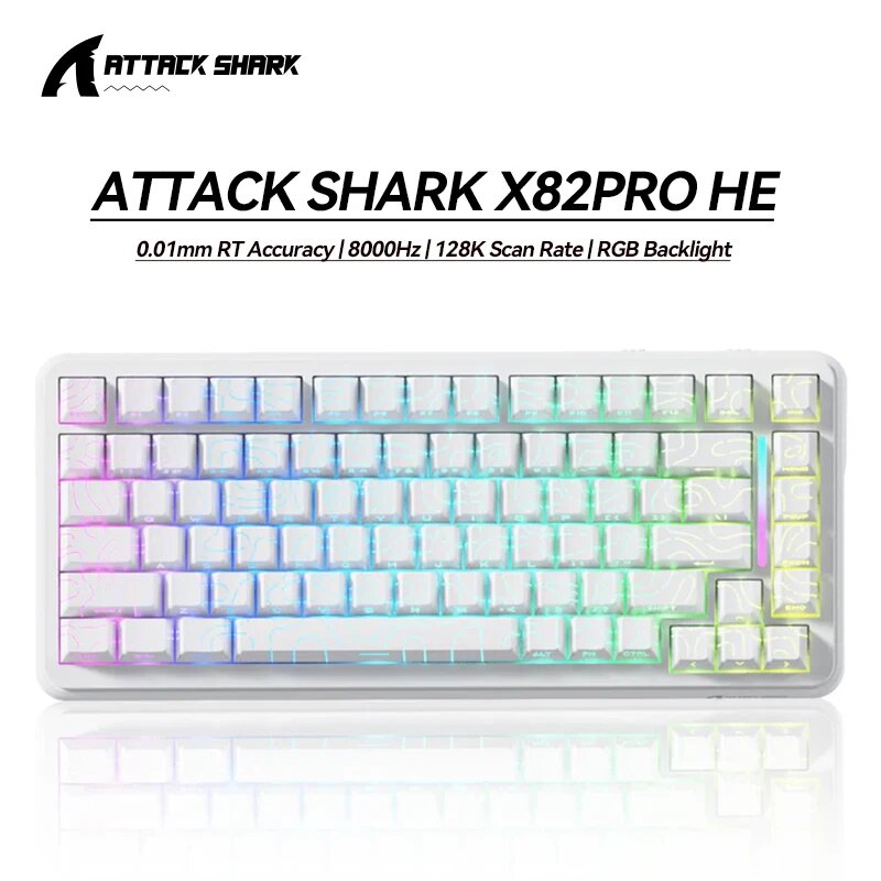 Attack Shark X82PRO HE Беспроводная Механическая Клавиатура X82PRO WContourLines