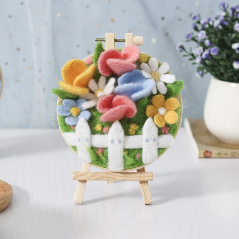 Горячая распродажаНабор материалов для рукоделия из шерстяного войлока, подходит для начинающих в создании трехмерных декоративных рамок для картин.