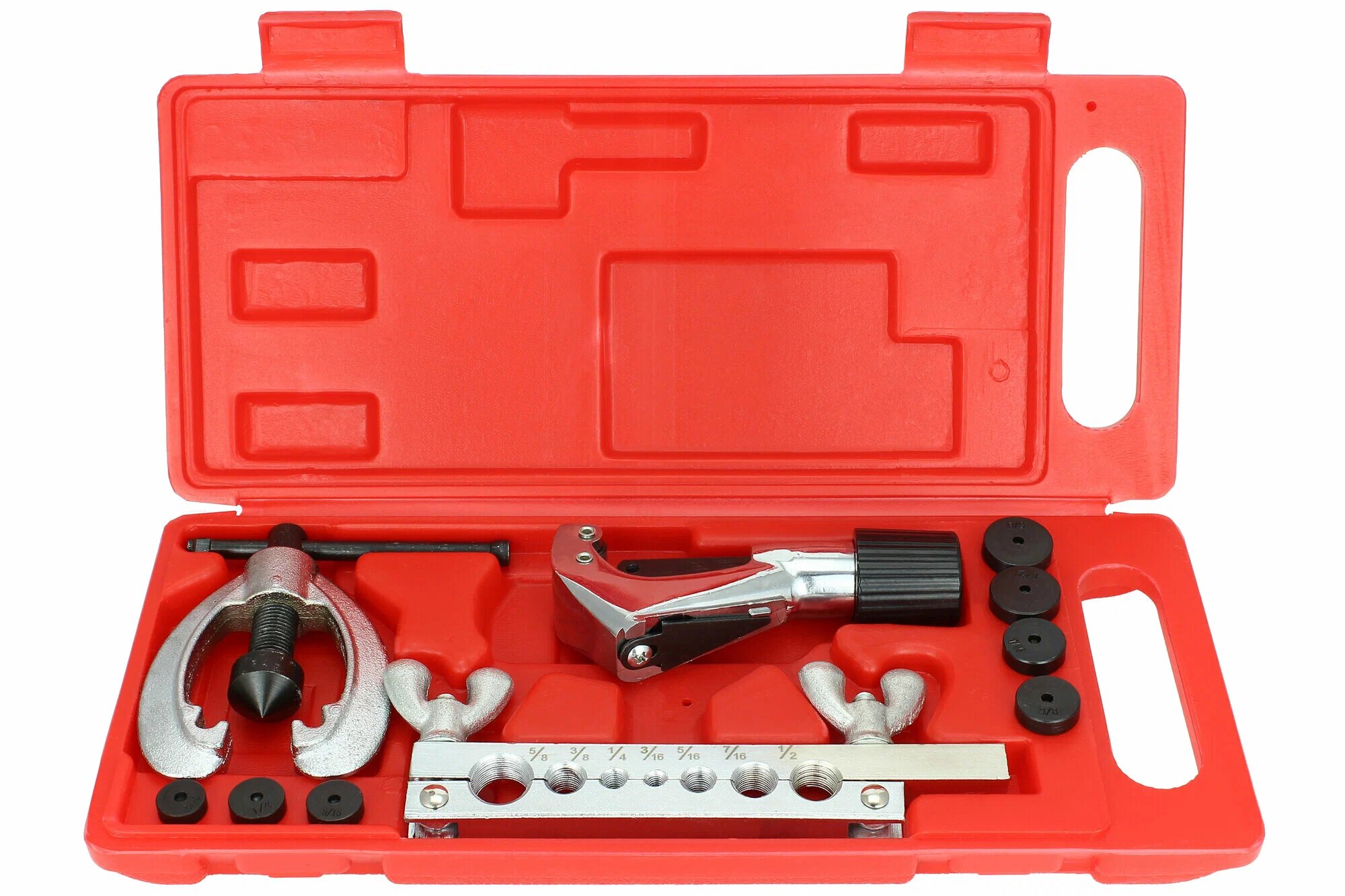 Набор для развальцовки тормозных трубок 4.8 - 15.19 мм, 10 предметов