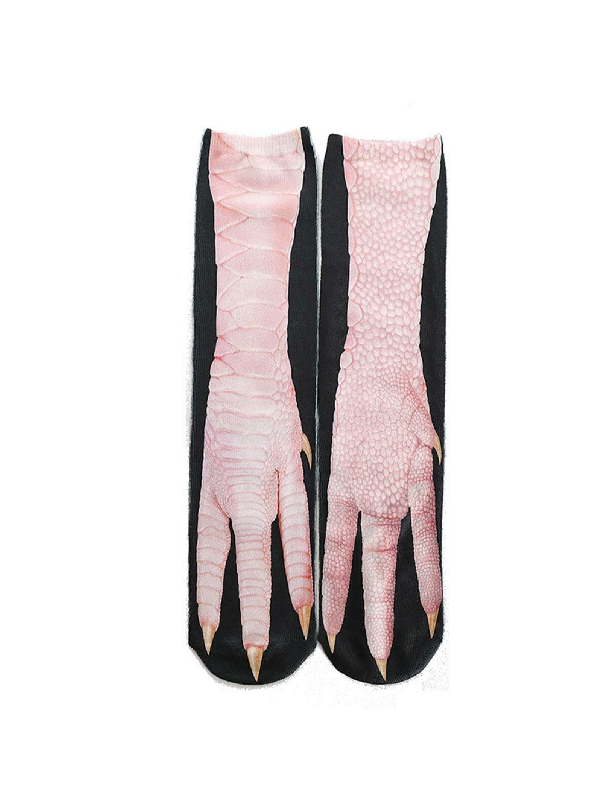 Носки с 3D-принтом лап животных, Куриные ножки