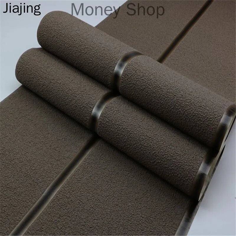 Обои Флизелиновые 9.5 м, 0.53 м, 3D замшевые, для гостиной, коричневые