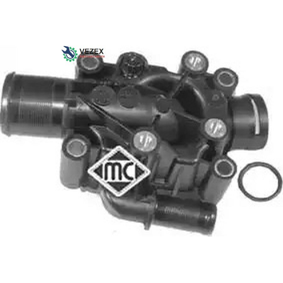 METALCAUCHO 03778 Термостата в корпусе cit c2-c4/pgt 206-308 1.4-1.6 16v 00- с датчиком, 91с с прокладкой с сенсором