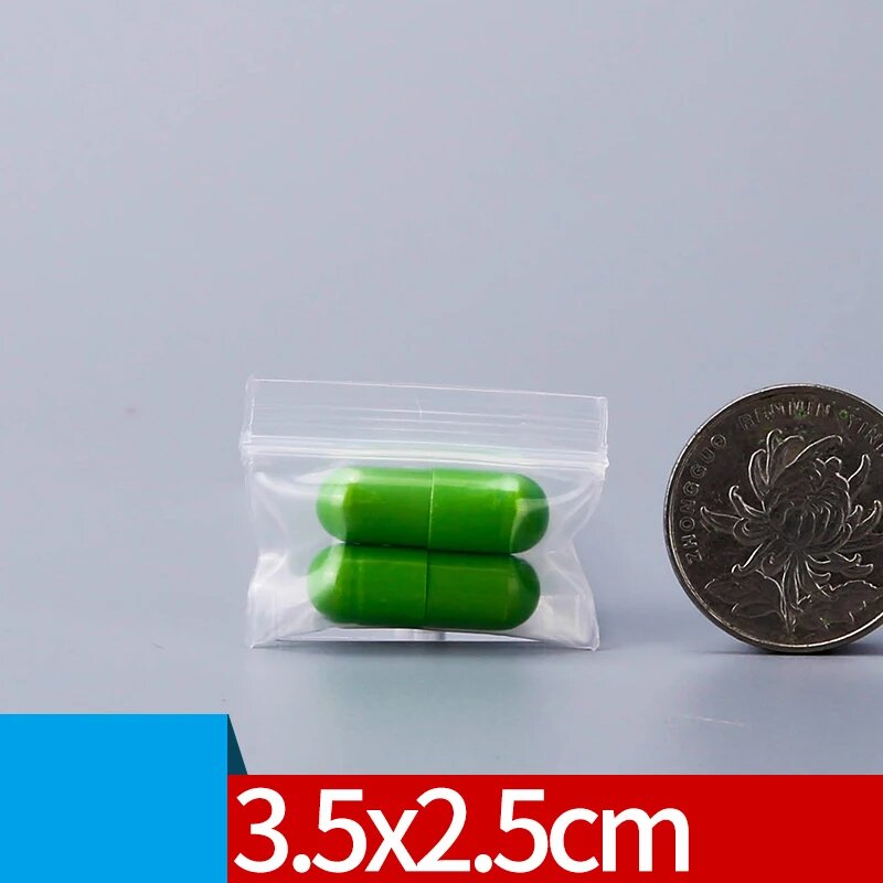 Зеленые капсулы в пакетах 3.5x2.5см