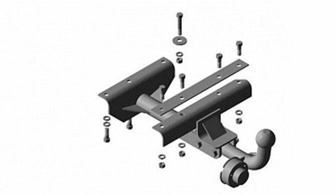 Фаркоп для Daewoo Matiz с 1998 г. в. (без электрики) (паспорт и сертификат) Трейлер.7420