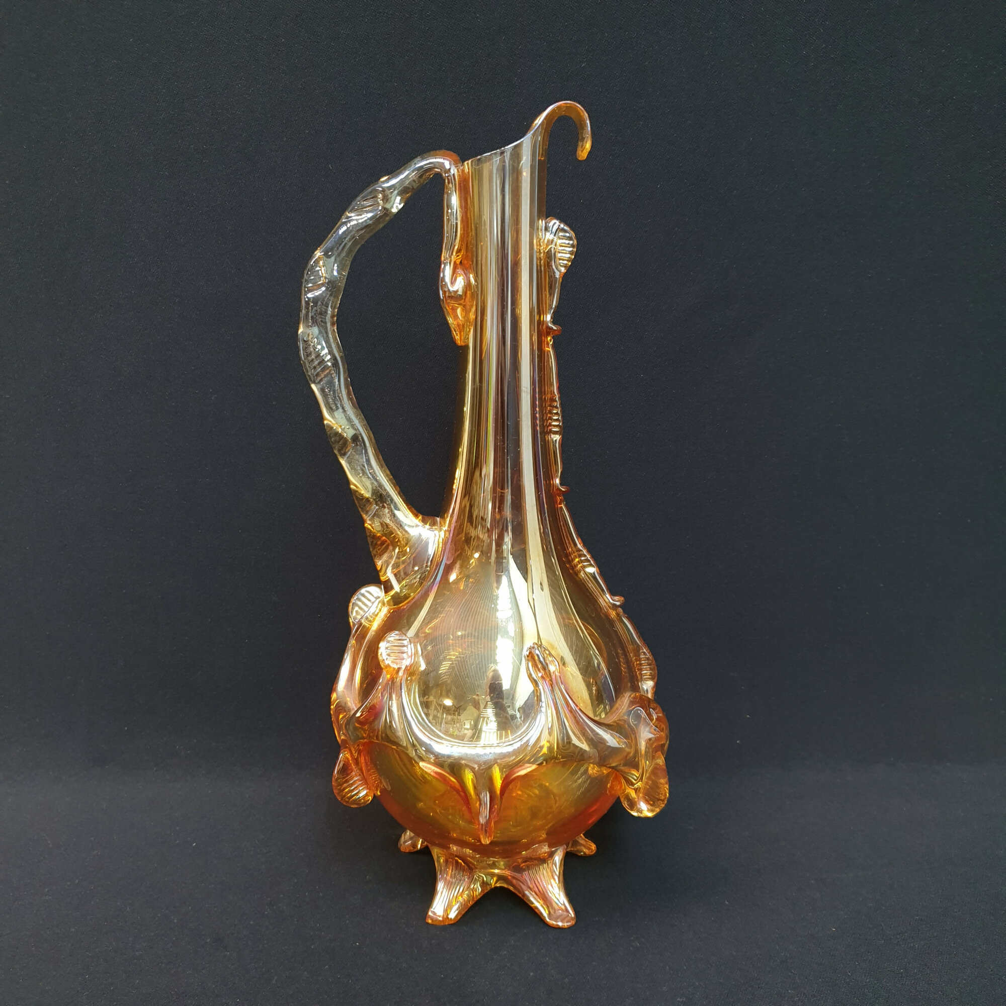 Винтажнй кувшин 29 см гутное стекло 750 мл СССР