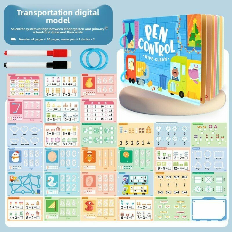 Образовательные деревянные многоразовые карточки для детей с стираемым маркером для обучения распознаванию и развития мозга