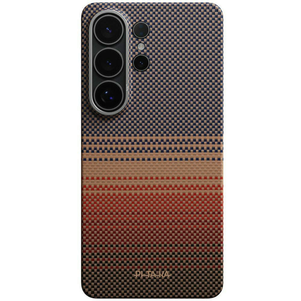Противоударный Чехол Pitaka Ultra-Slim Edge Case для Galaxy S26 Ultra, Sunset (Aaron Button) Оранжевый\Коричневый