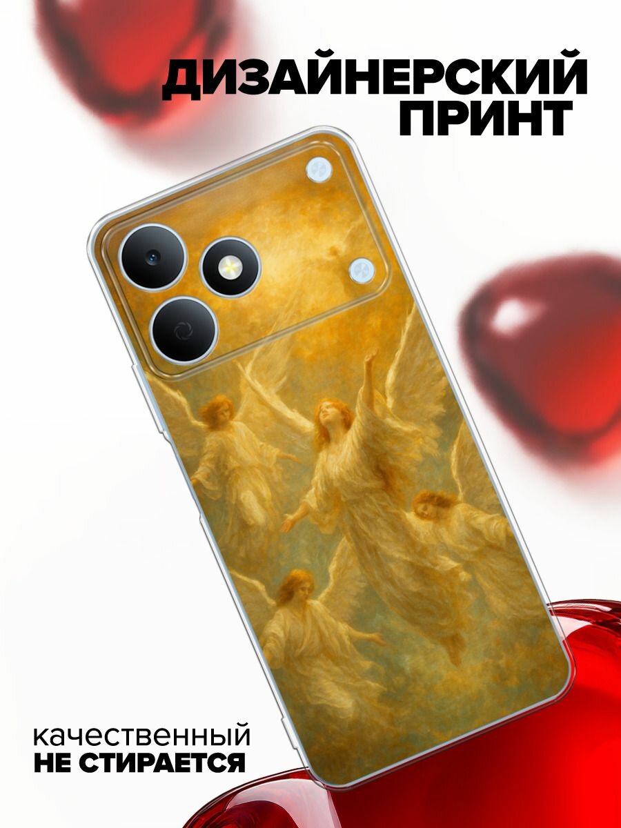 Чехол на Realme Note 80 / Реалми Нот 80 с принтом Ангелы в облаках — фото 1
