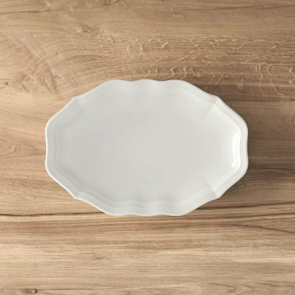 Villeroy & Boch Блюдо сервировочное, 1 шт, Фарфор Белый Красивый цвет L422, диаметр 24 см