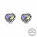 Серьги пусеты LAMALA & LAFEA, кристаллы Swarovski, мультиколор