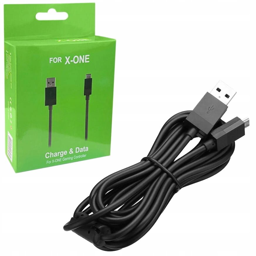 Кабель зарядный для джойстика геймпада Xbox One/S/X/Playstation4, Data кабель USB - micro USB, 2.75 м.