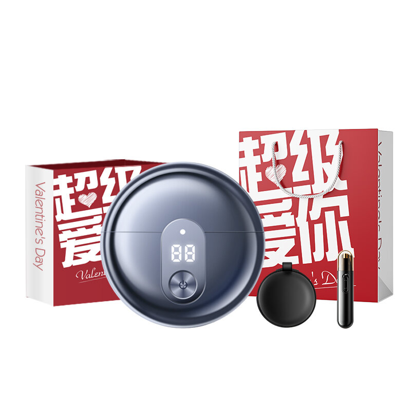 Электробритва мужская AUX AS288 роторная, AS288 Black+Nose Hair Trimmer+Storage Bag+Super Love Box