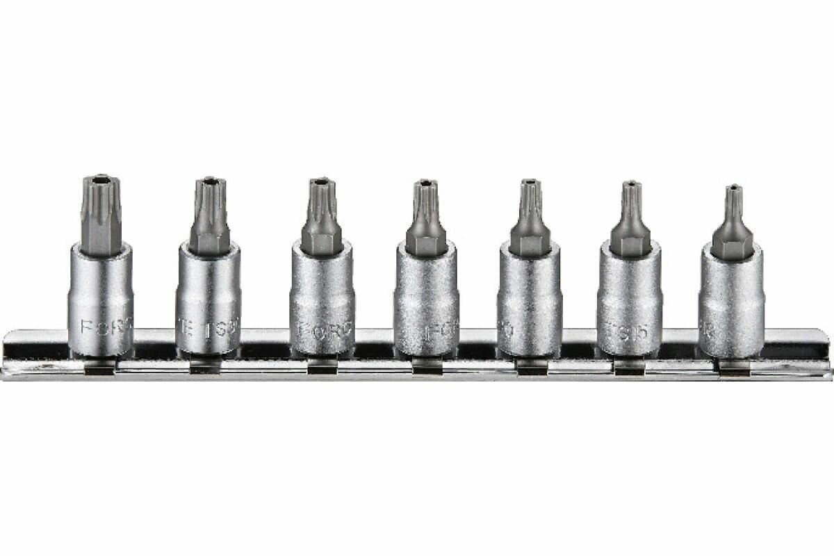 Набор головок TS10-TS40 1/4", на планке, 7 предметов FORCE 20711