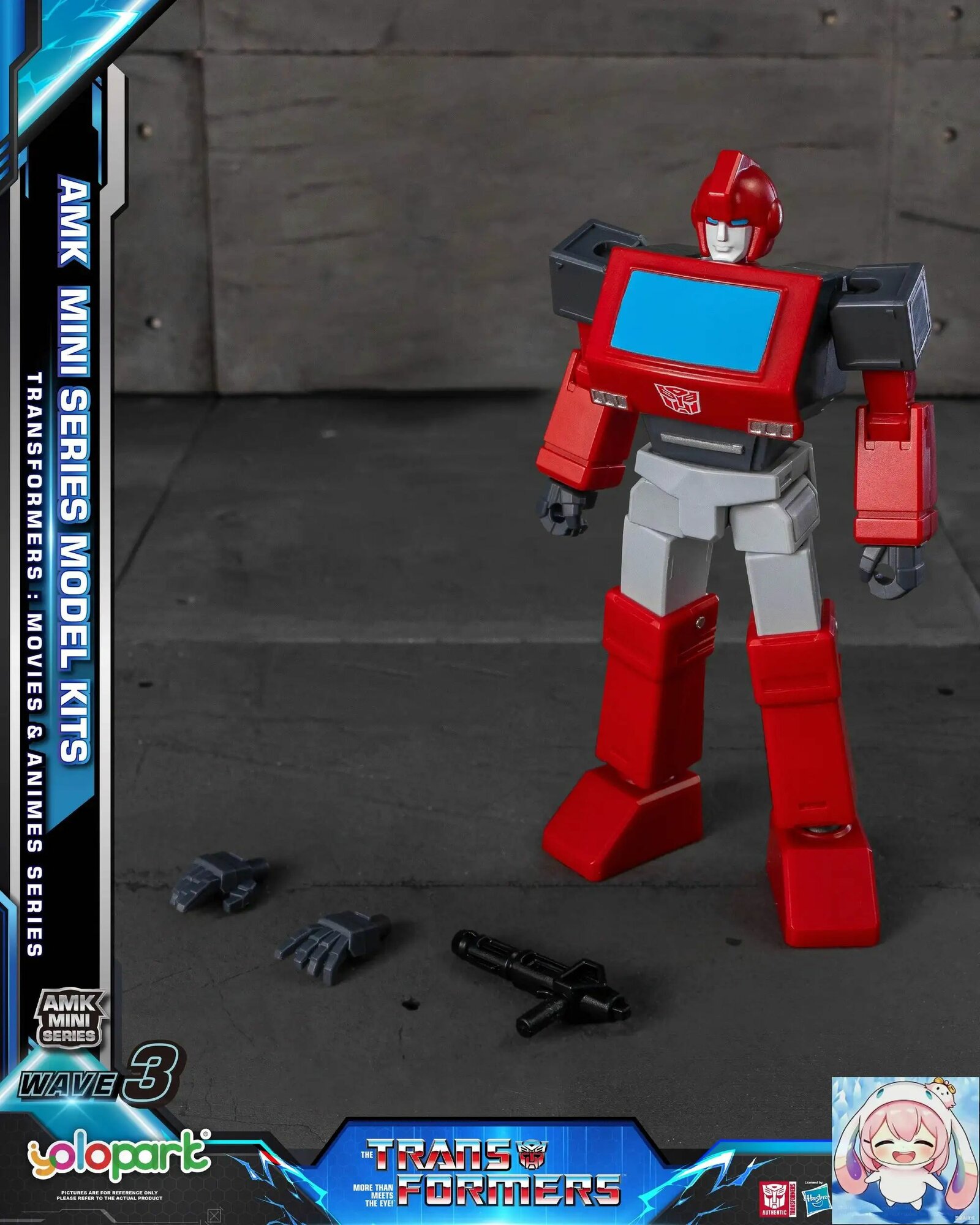 Трансформеры игрушки TRANSFORMERS G1 & MOVIE: AMK MINI Series WAVE3 G1 Ironhide YOLOPARK коллекционный сборочный робот