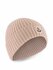 Шапка Moncler Logo-patch ribbed-knit beanie hat для девочек, размер 6 лет, coral...