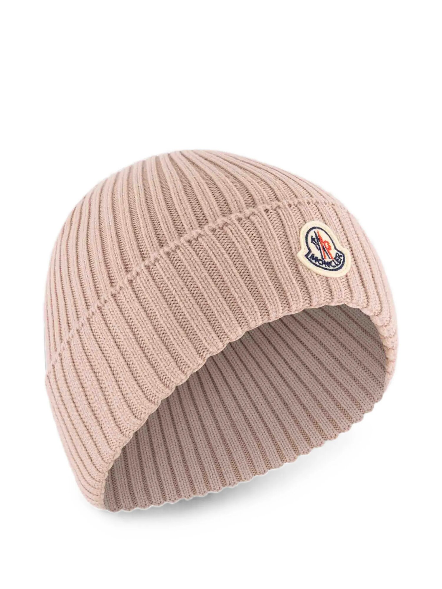 Шапка Logo-patch ribbed-knit beanie hat для девочек