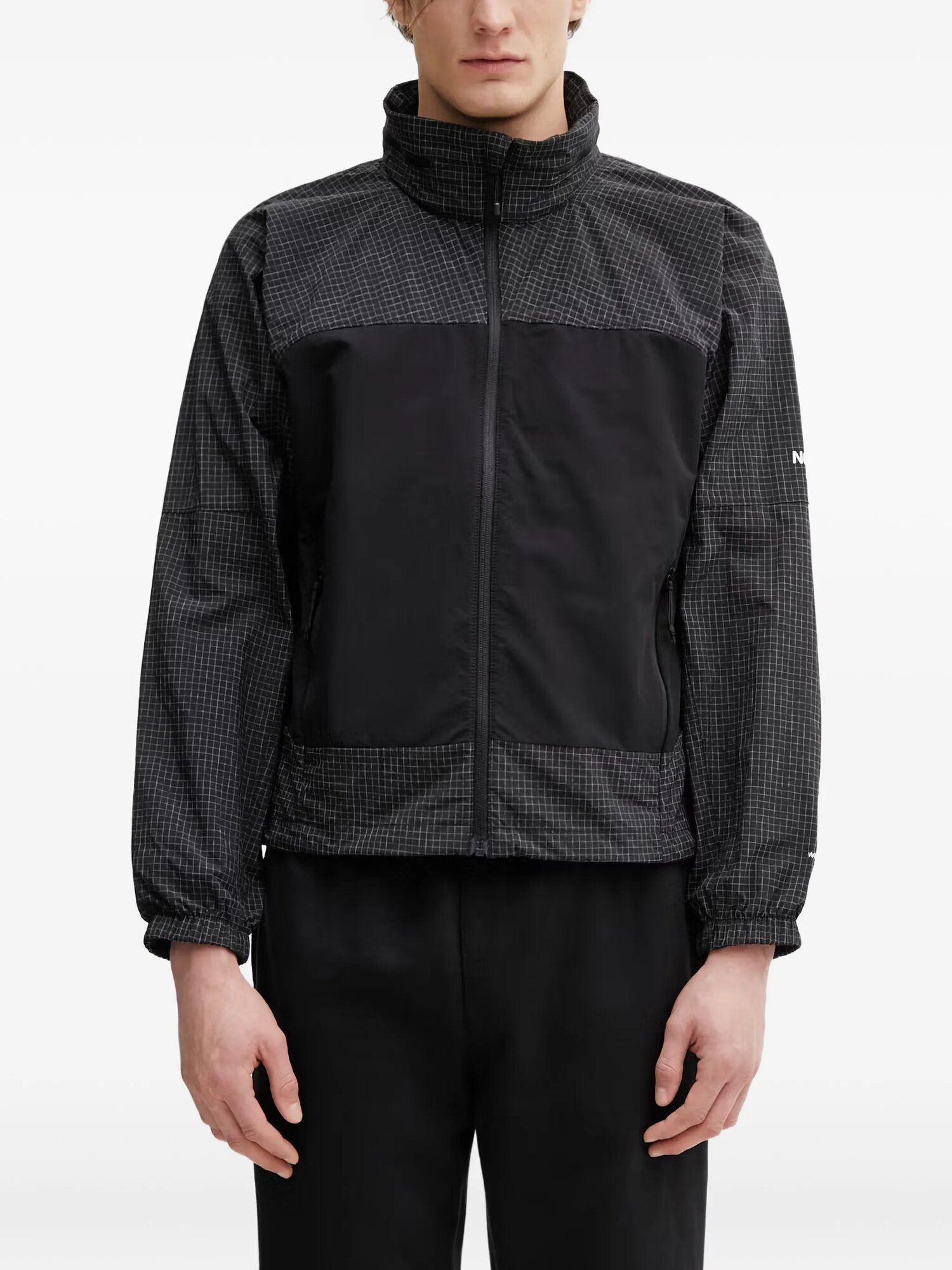 Куртка Check-pattern panelled jacket
