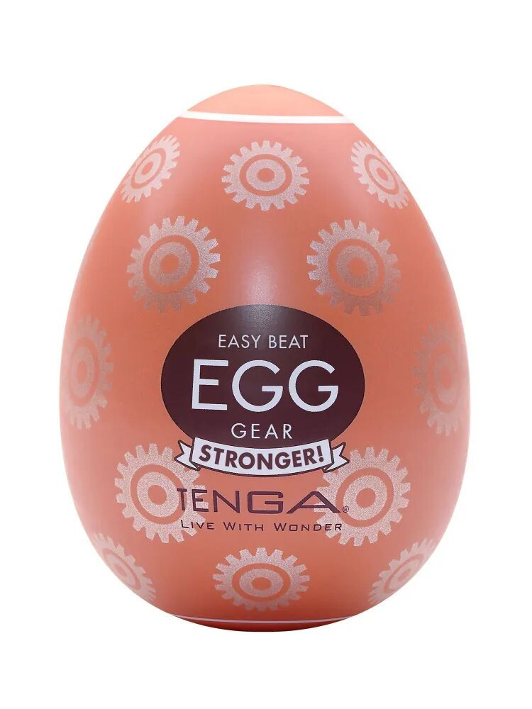 Мастурбатор TENGA EGG GEAR одноразовый рельефный стимулятор яйцо тенга с пробником лубриканта