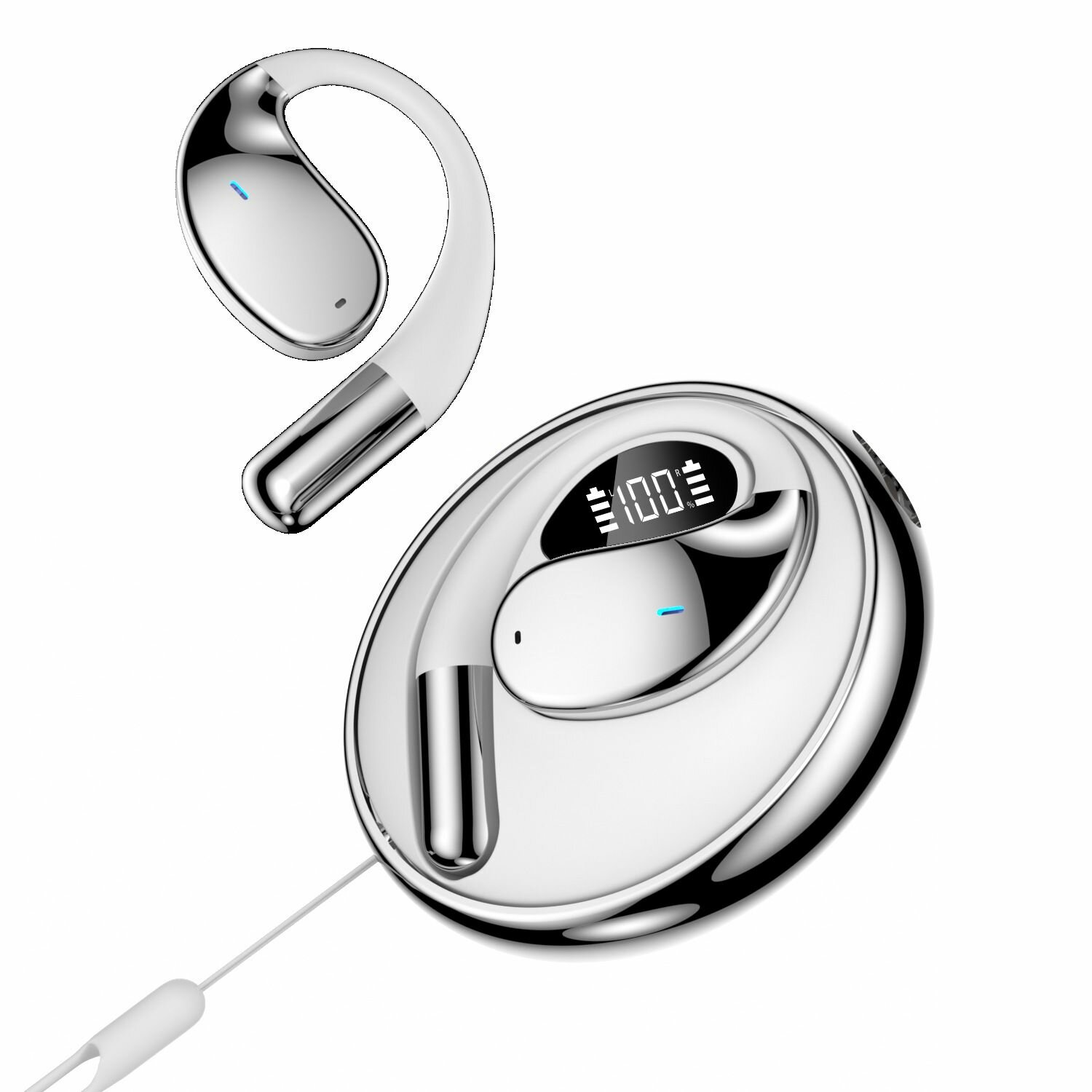 Беспроводная Bluetooth-гарнитура, игровой спорт большой мощности ухо клип-на шумоподавления гарнитуры