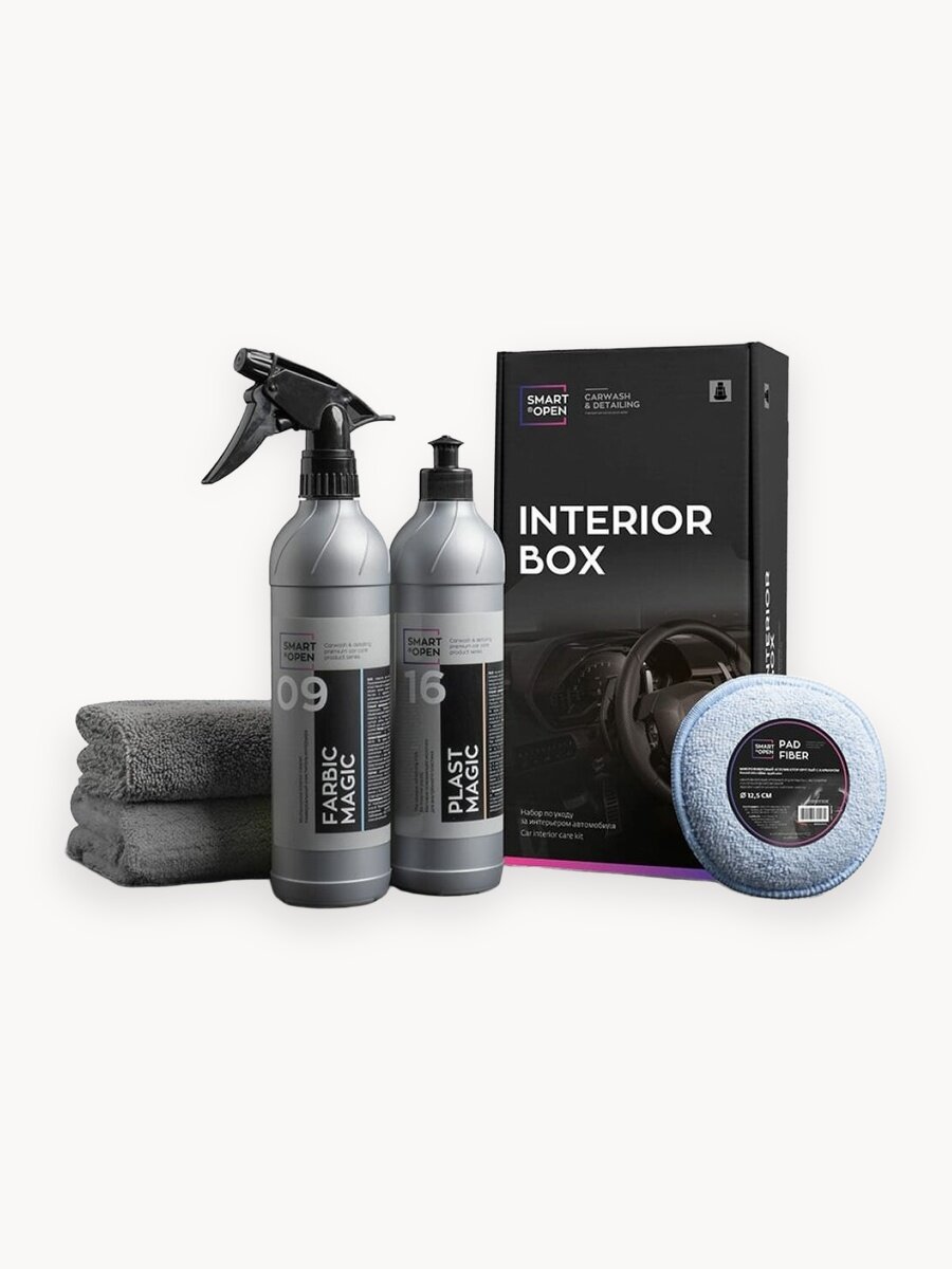 Набор автохимии для очистки салона / автокосметика для интерьера Smart Open Interior Box