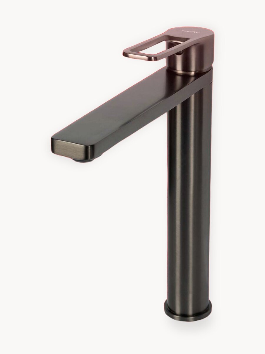 Смеситель для раковины с высоким изливом TOKITO TOK-KOB-1012 серия KOBE, латунный, черный