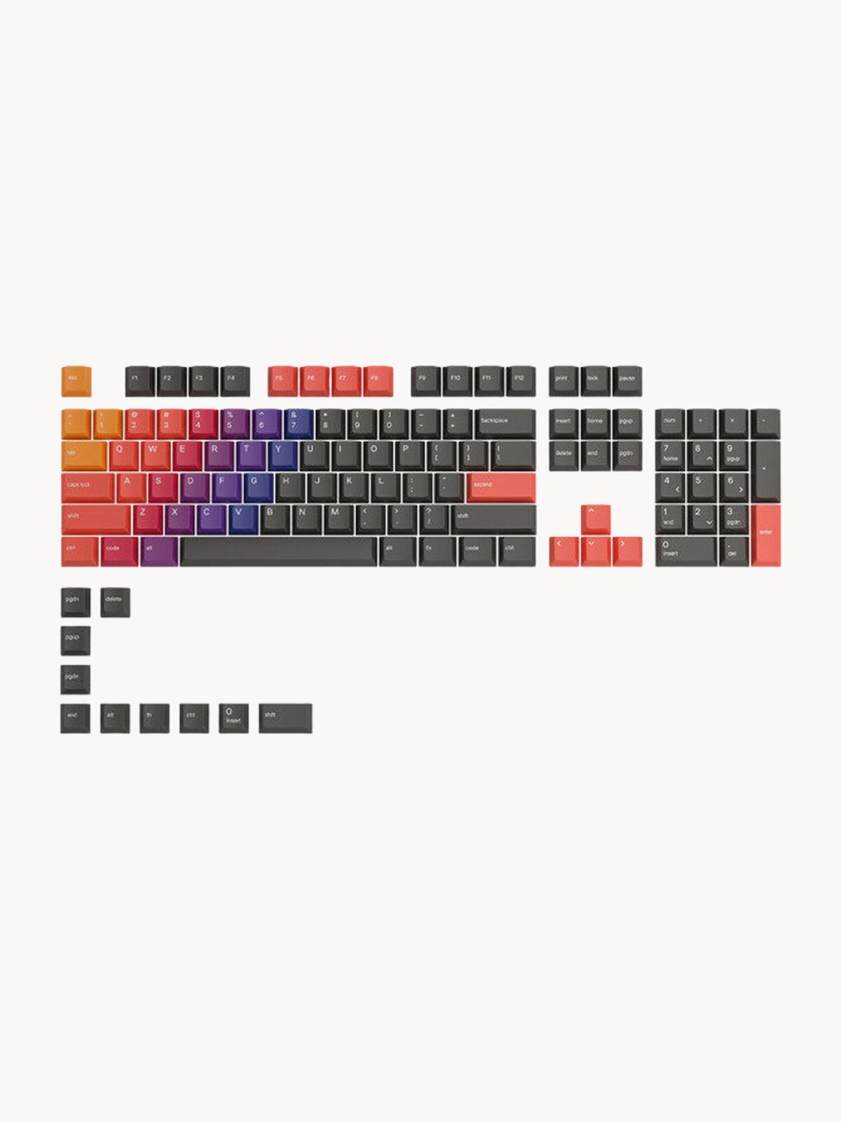 Комплект кейкапов Glorious GPBT Keycaps Celestial Fire (ANSI)