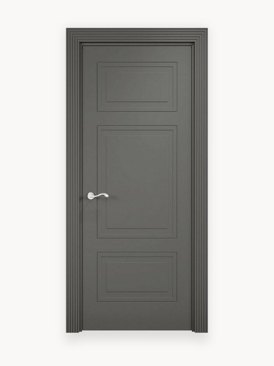 Дверь межкомнатная Loyard "Париж", 70x200 см, глухая, Пленка ПВХ, серая