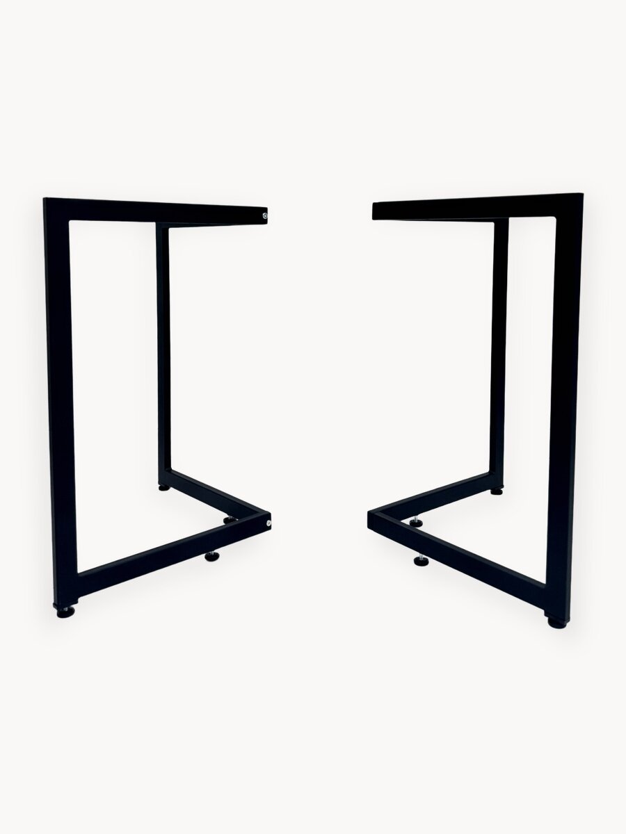 Опора мебельная, подстолье для стола, ножки для стола DK Loft, черные, комплект 2 шт.