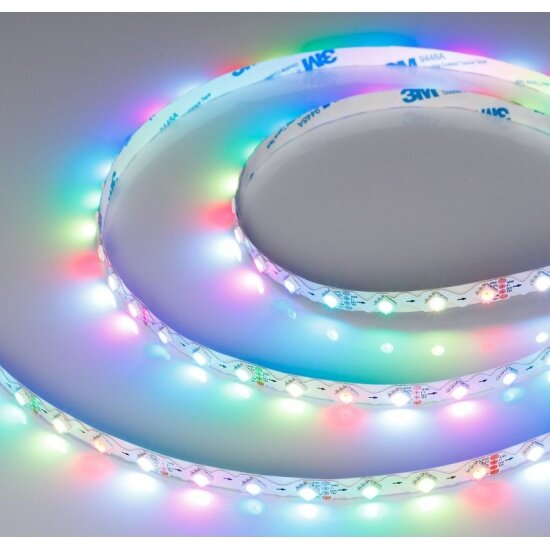 Светодиодная лента Arlight SPI-RZ-B60-8mm 12V RGB-PX1-BPT (9 W/m, IP20, 5060, 5m) (, -)