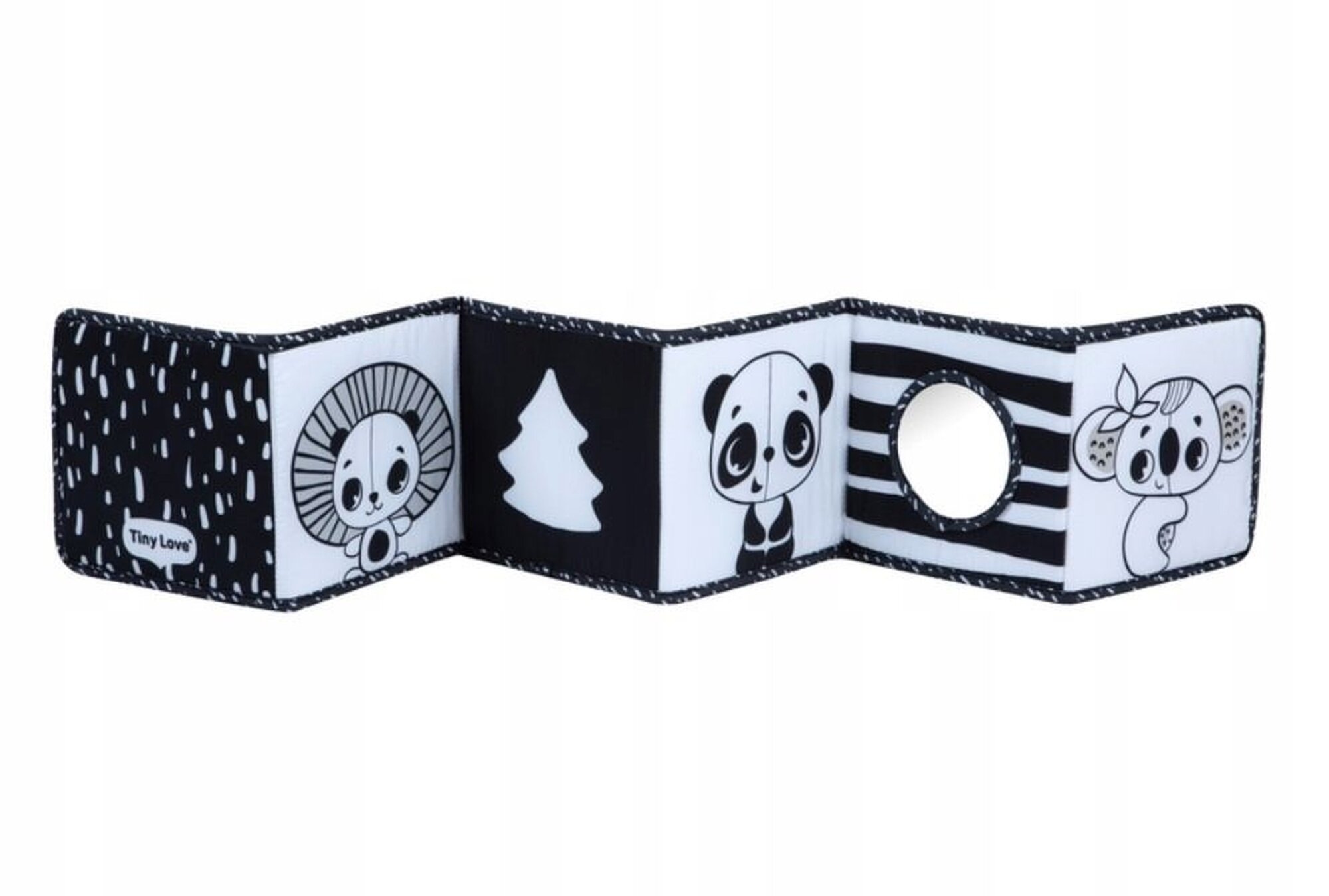 Интерактивная сенсорная книга Tiny Love - Двусторонняя книга для малышей с развивающими элементами - TL1118900030