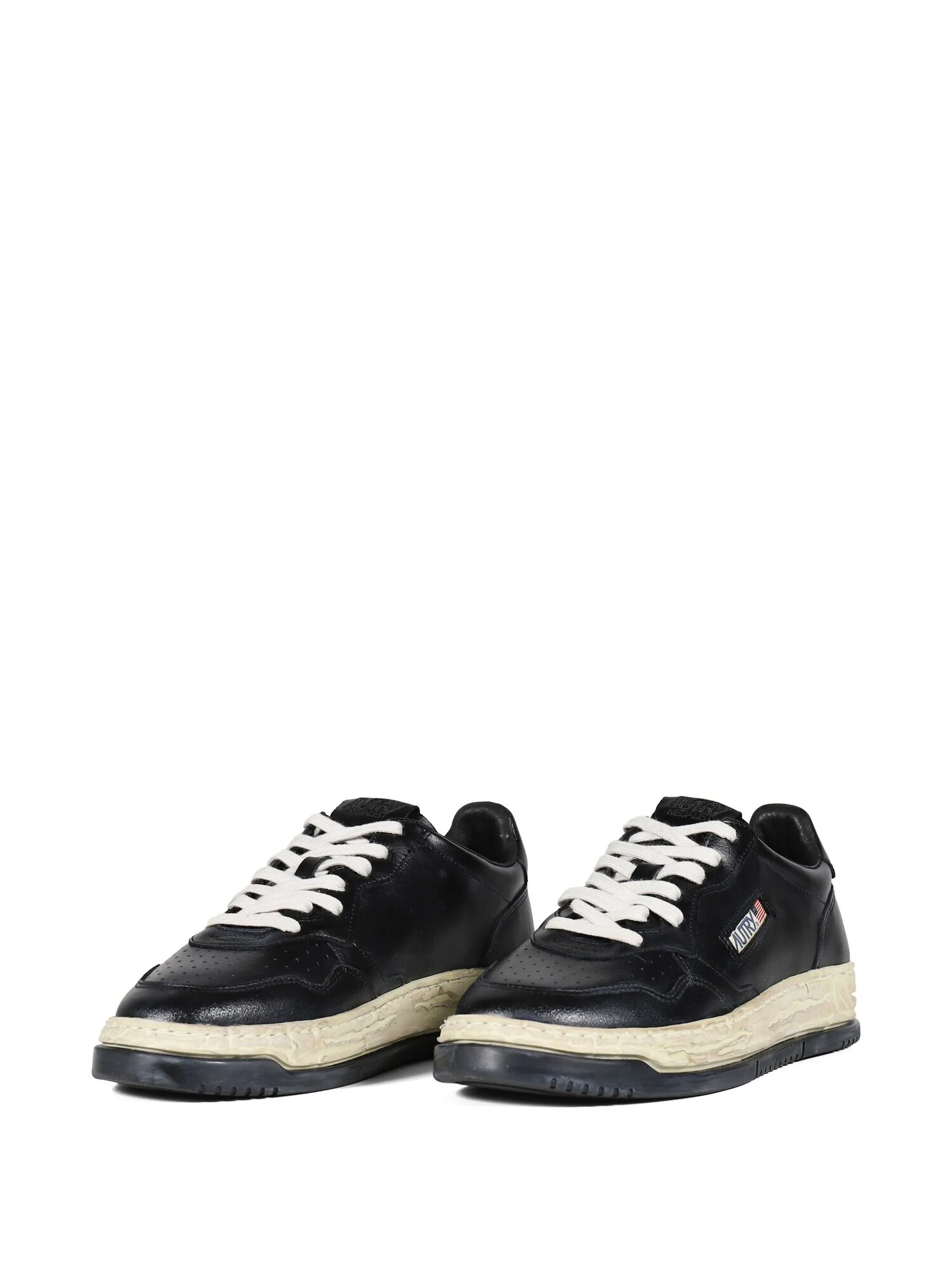 Кроссовки MAISON MIHARA YASUHIRO Leather sneakers, размер 45, черный — фото 1