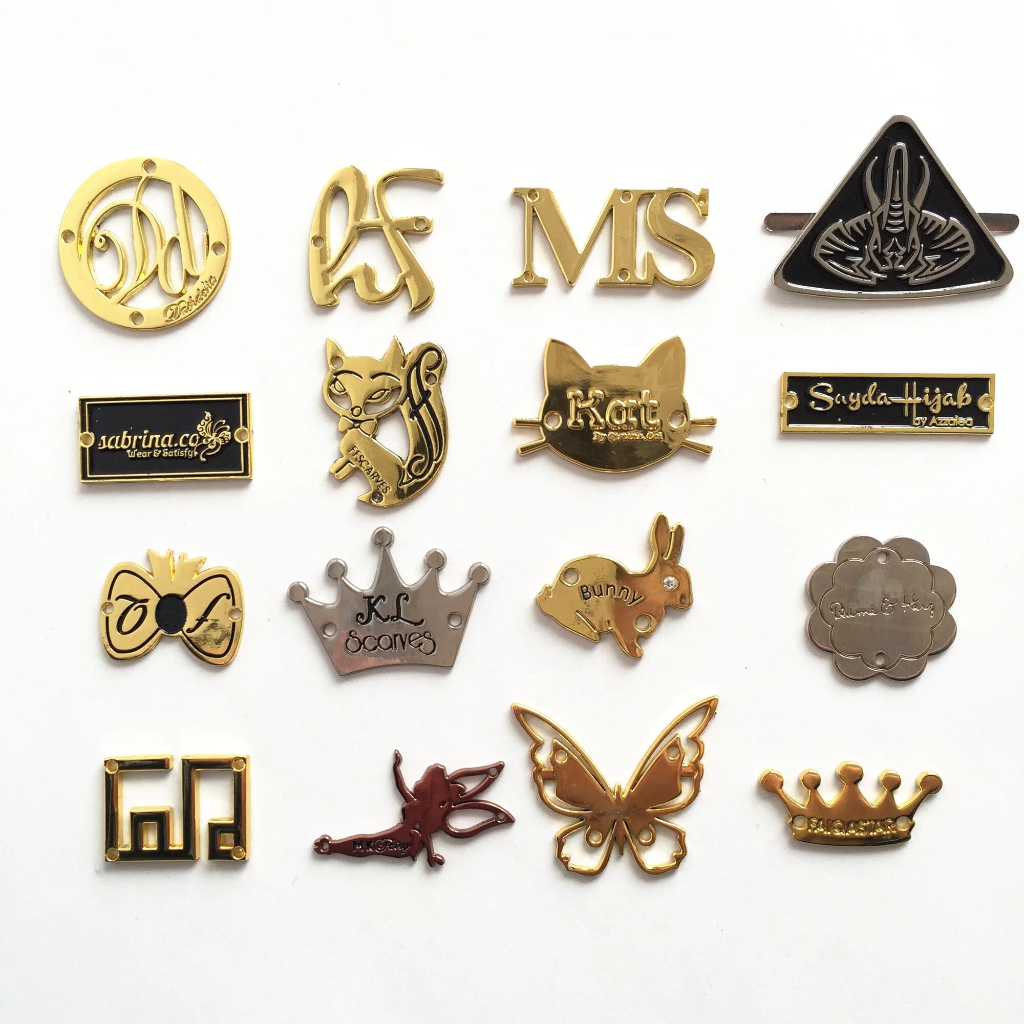 Металлические этикетки для одежды 500 шт