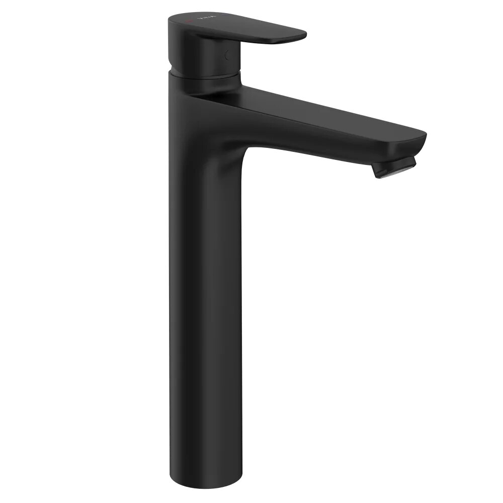Смеситель для раковины VitrA Flow Soft A4301036EXP черный, матовый, кран для ванной в раковину, из латуни, рычажный, с керамическим картриджем, с функцией экономии расхода