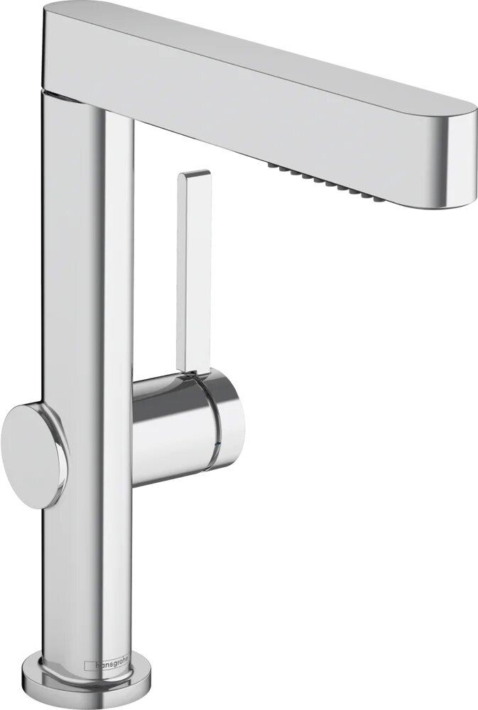 Смеситель для раковины Hansgrohe Finoris 230 76063000 хром, глянцевый, кран для ванной в раковину, из латуни, рычажный, с керамическим картриджем, с донным клапаном