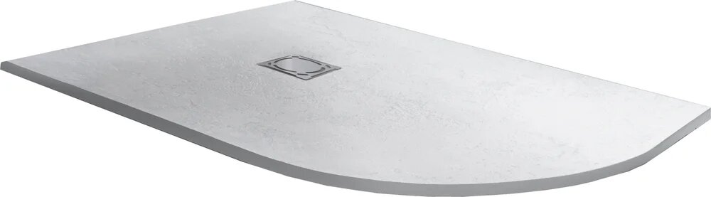 Поддон для душа RGW Stone Tray ST/AL-0128W из искусственного камня, 120x80 см, низкий, асимметричный, с антискользящим покрытием, немецкий