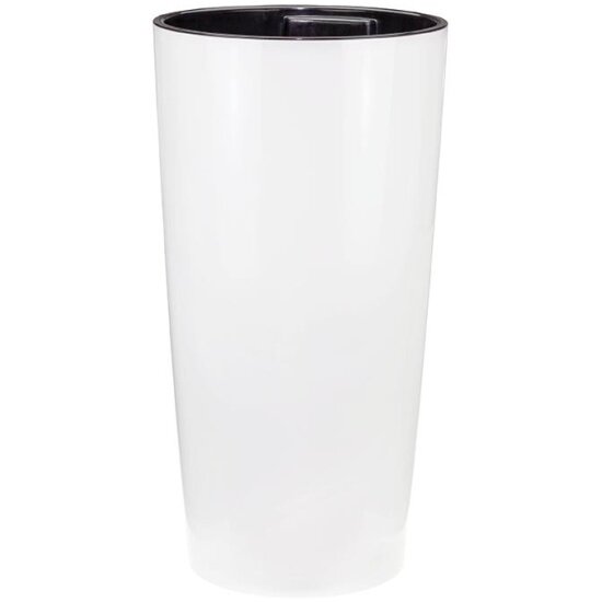 Кашпо Idea круглое пилар D390 H750 мм 23/69л с вкладышем М 3088 Белый