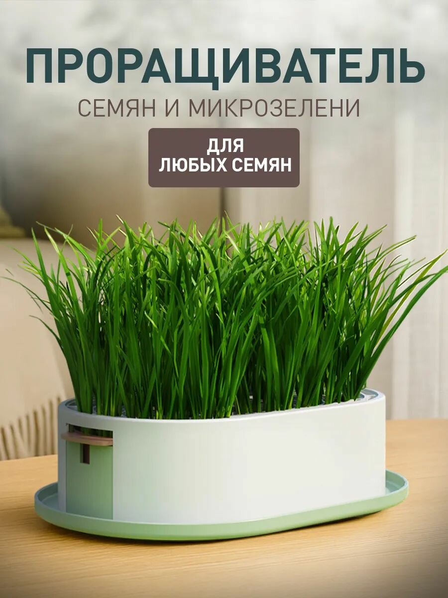 Проращиватель семян iulkapu, для микрозелени, с одной ячейкой, белый