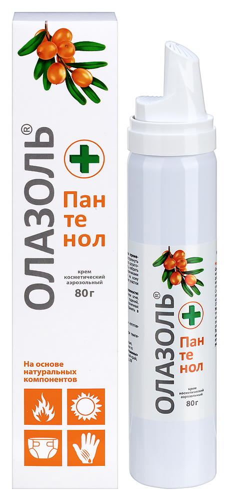 Олазоль+пантенол крем косметический аэрозоль 80 гр
