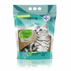 МОЕ Наполнитель древесный средние гранулы 2,8кг 10л