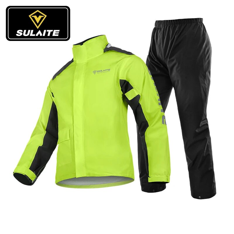 Мотоциклетный дождевик SULAITE для мужчин и женщин, для верховой езды, против дождя CoatAnti-storm, локомотивная накидка с дождевиком, водонепроницаемое цельное тело XXXL, 0901-Breen